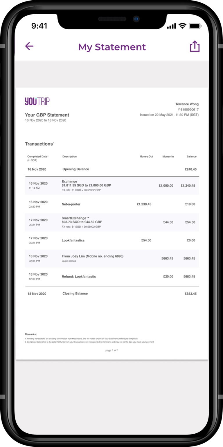 YouTrip New Feature: Transaction Statements – Blog – YouTrip Singapore